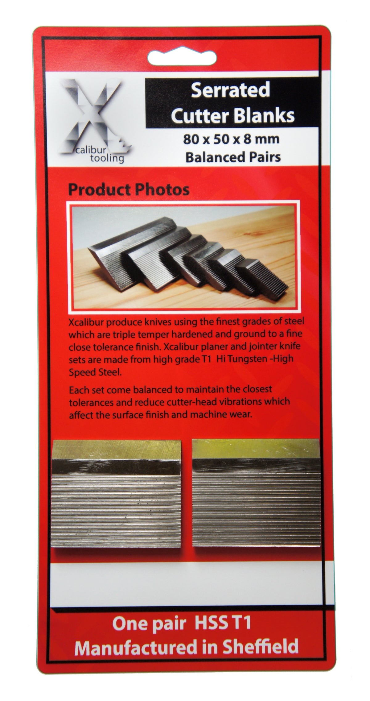 Buy One Pair Serrated Cutter Blanks 80MM X 50MM X 8MM